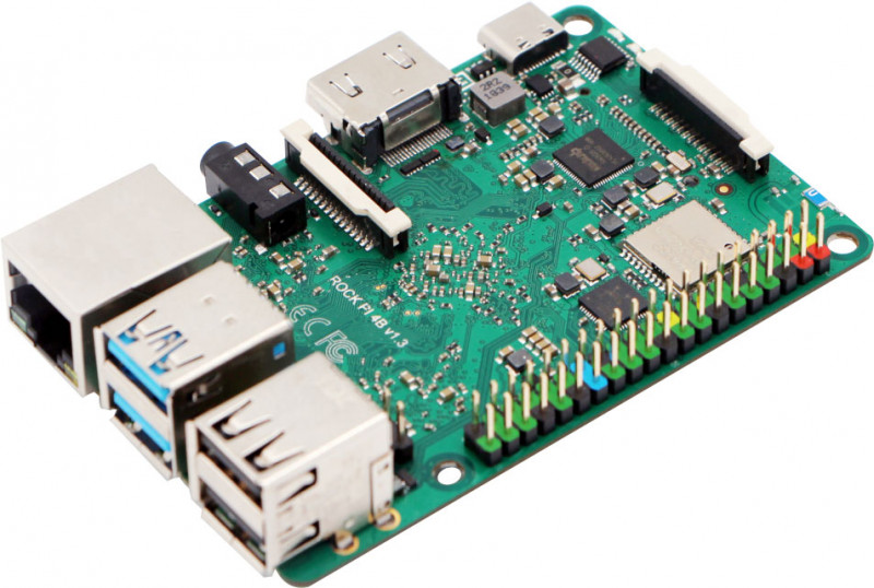 Мікрокомп'ютер ROCK PI Model 4A Plus 4Гб DDR4 32Гб eMMC (без WLAN/BT ...